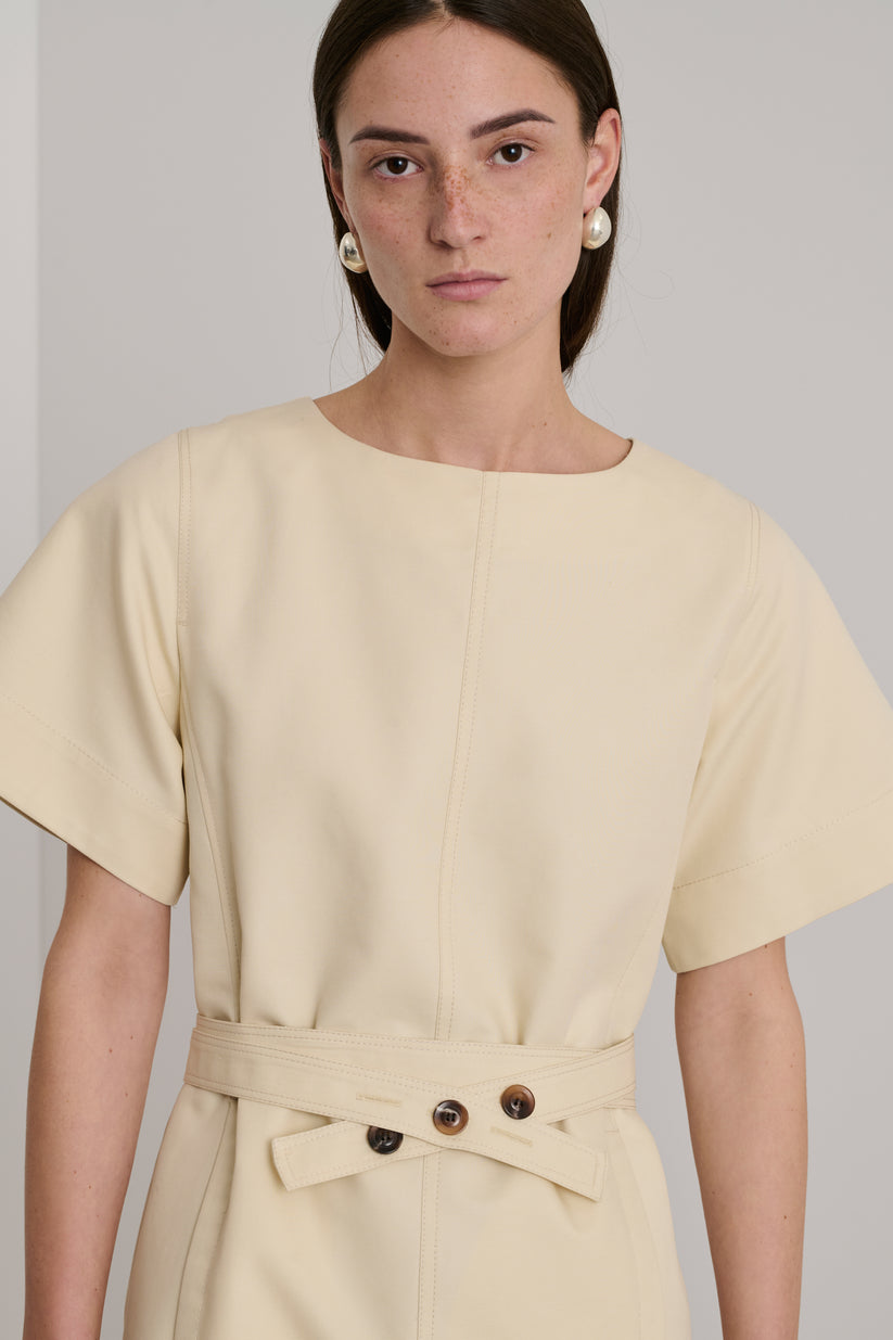 Eclair Dress - Off-White - Cotton - Women