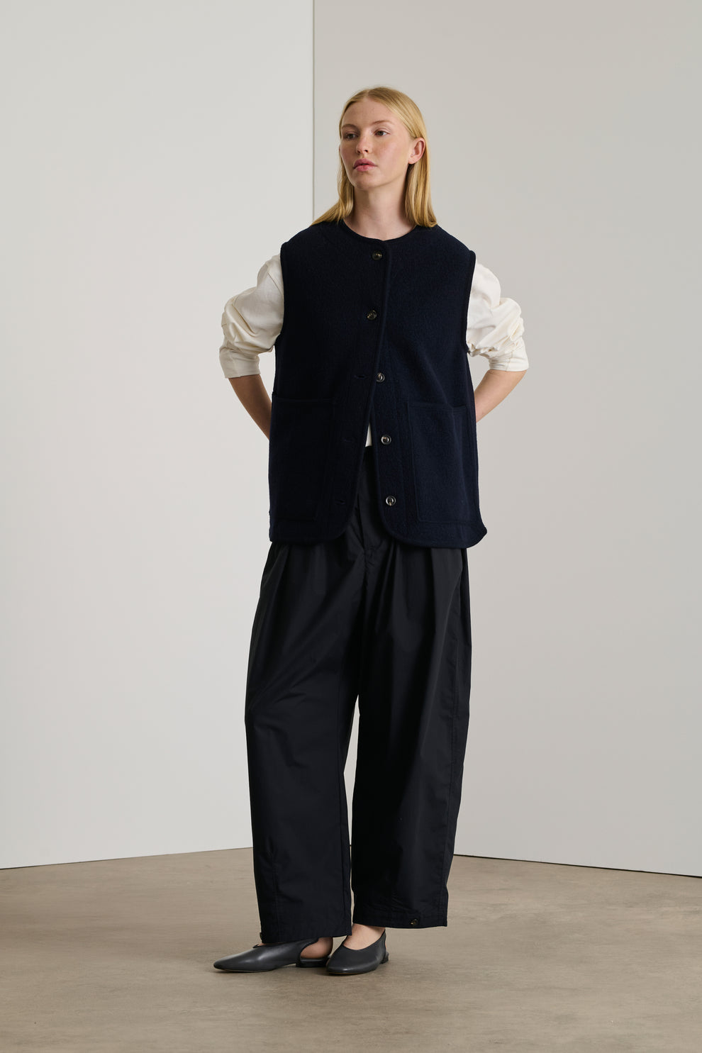 Chicago Jacket - Navy - Wool - Woman